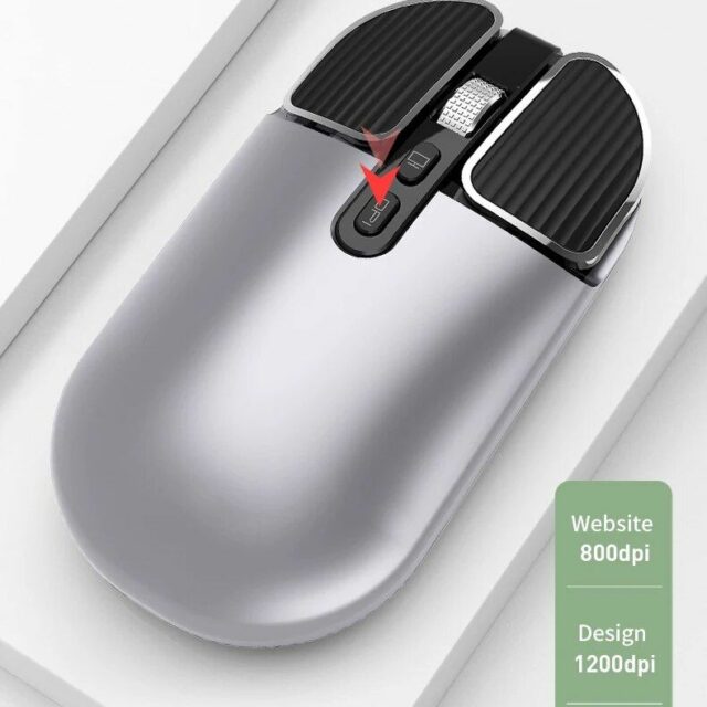 Wireless Dual-Mode Bluetooth 5.1 & 2.4G Optical Mouse – Rechargeable ...