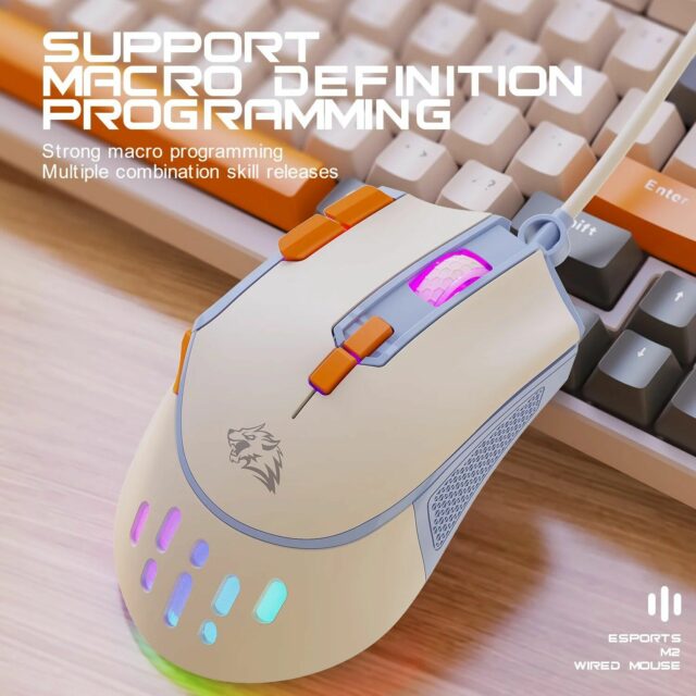 RGB High-Precision Gaming Mouse with Programmable Buttons & Adjustable DPI
