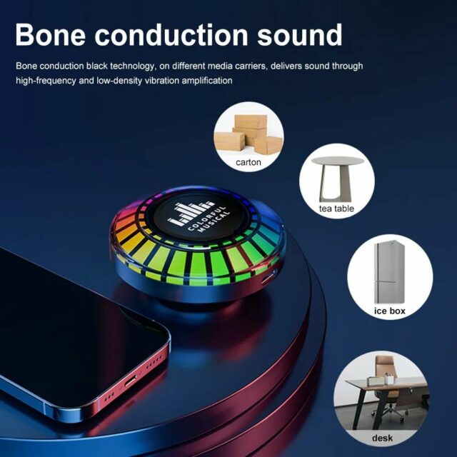 Bone Conduction RGB Wireless Speaker with Atmosphere Light Rhythm